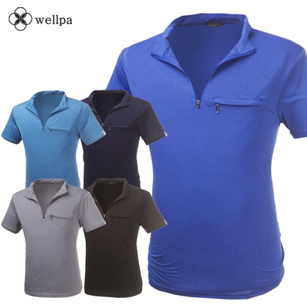 [WELLPA] 웰파 냉감 베이직 반집업 반팔티셔츠 Model No_CB2093 | 한길무역(제로골프) | 꽃피는아침마을